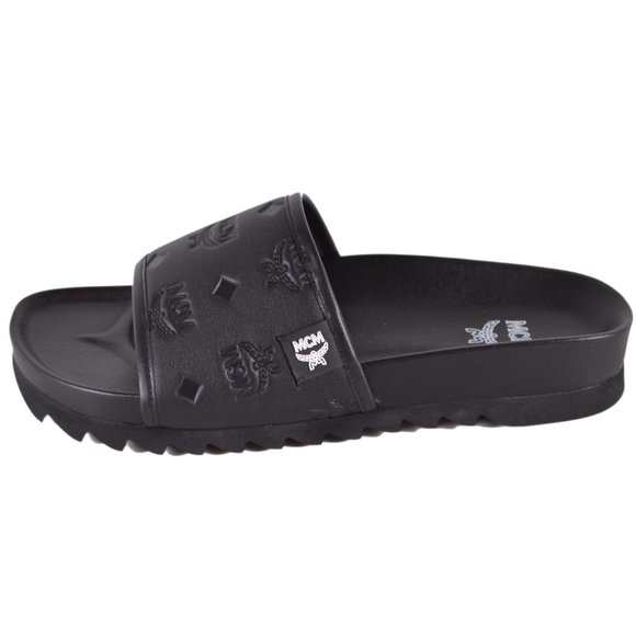 MCM | Shoes | Mcm Womens Leather Visetos Slides Sandals Shoes | Poshmark
